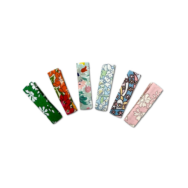 Liberty Bar Clips in Blue/Sage, set of 2 – LuluLuvs